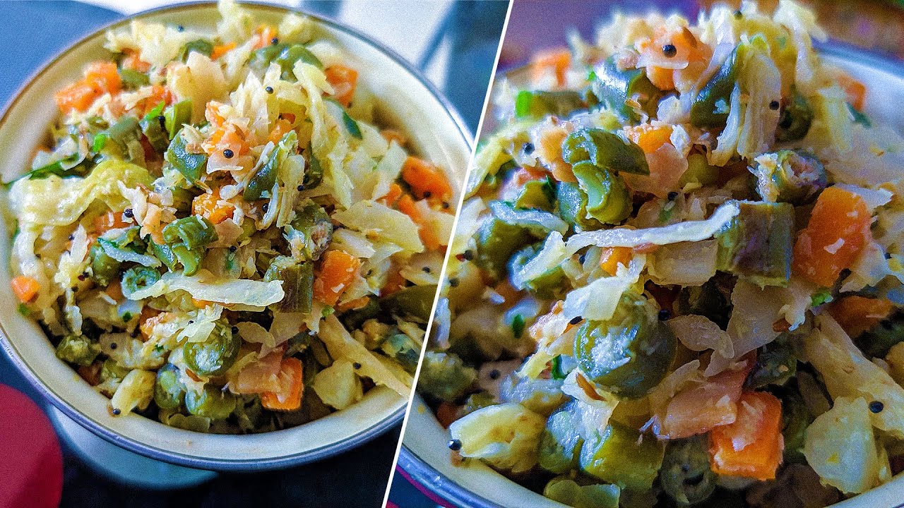 Mixed Veg Poriyal - kootu poriyal - Food Awesome - YouTube