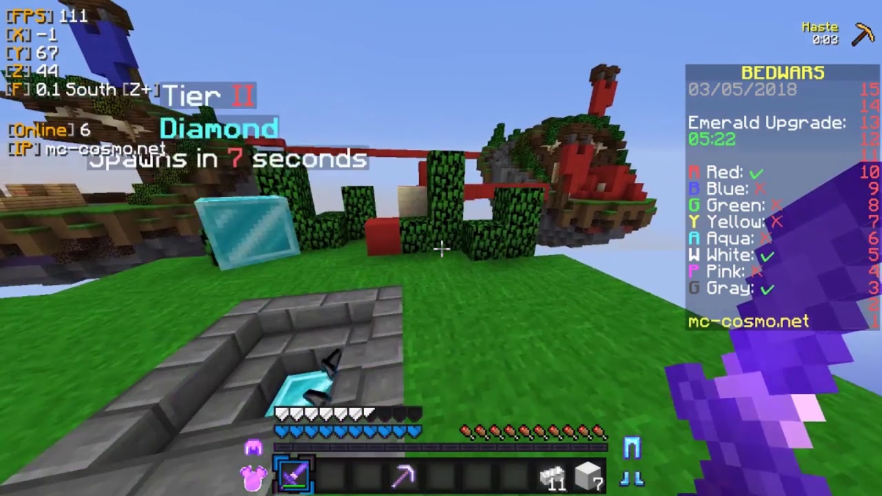Minecraft BedWar แสนสนุก ใน Cosmo [ip:mc-cosmo.net](ฉบับปรับปรุง) - YouTube
