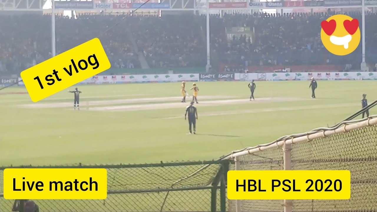 HBL PSL 2020 #1st vlog sharing live match experience had fun too much ...