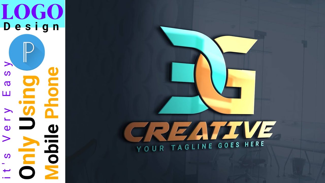 EG 3G Professional 3d look logo design How to make logo design in phone ...