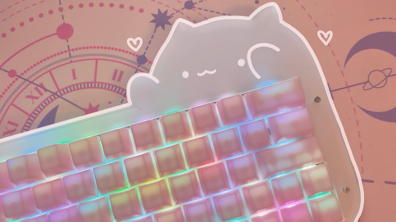 cute keyboard | mini cat64 | unboxing & modding | rgb effects & sound ...