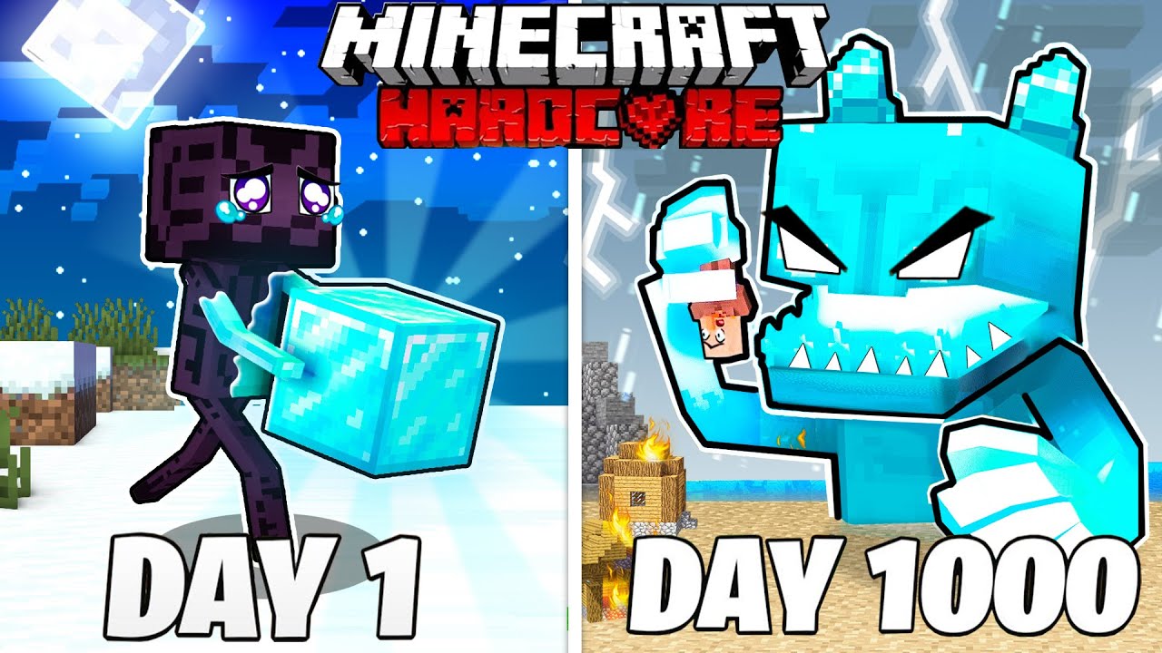 I Survived 1000 Days as a DIAMOND ENDERMAN In Hardcore Minecraft: Full ...