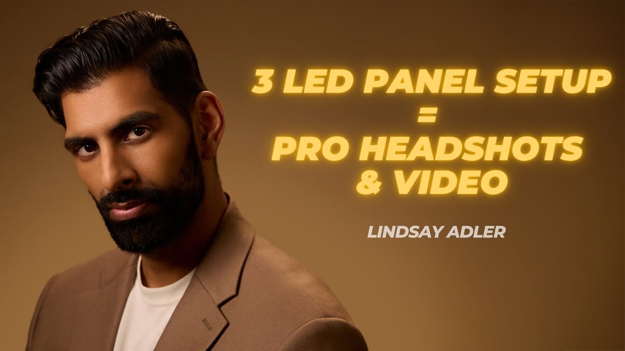 Easy 3 LED Panel Setup = Pro Headshots & Video (No Flash Needed) with ...