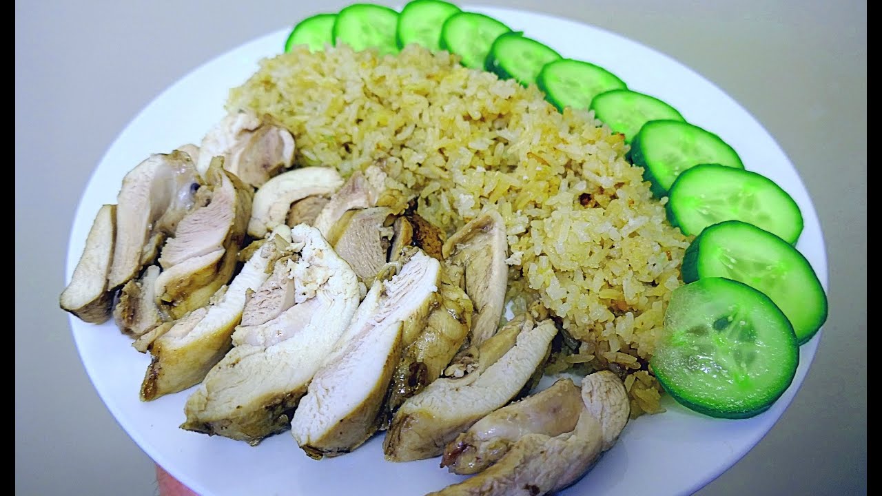 Chinese Style Chicken Rice - Cooked In My Rice Cooker - YouTube