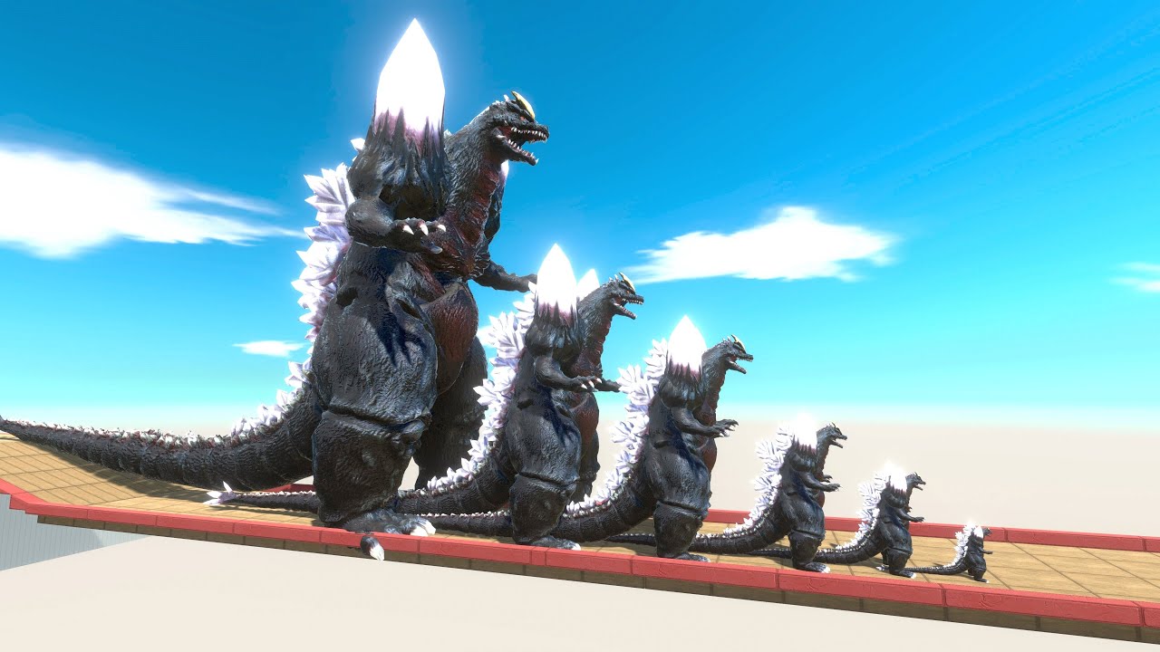Space Godzilla From Smallest to Largest VS Aquatics - YouTube