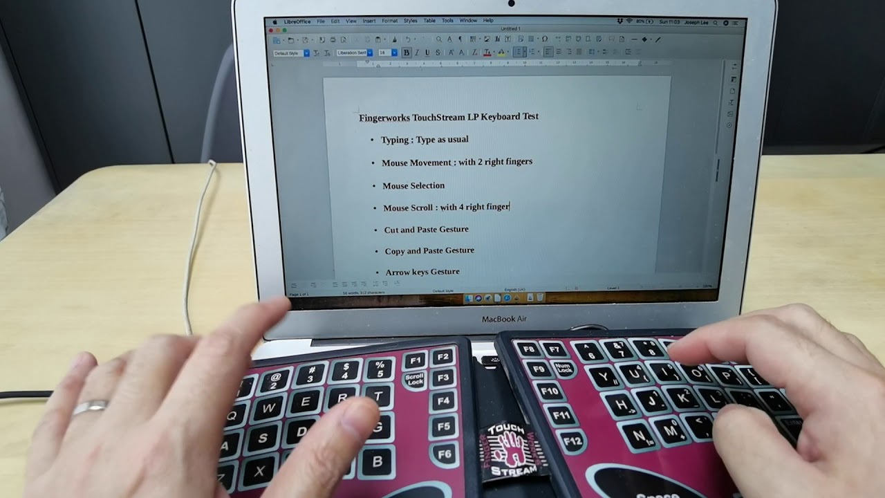 My Fingerworks Touchstream LP Multi-Touch Keyboard listed on eBay - YouTube