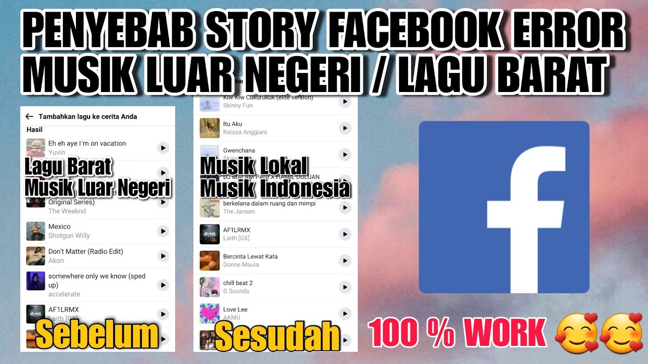 Penyebab Instastory Facebook Musik / Lagu Luar Negeri dan Cara ...