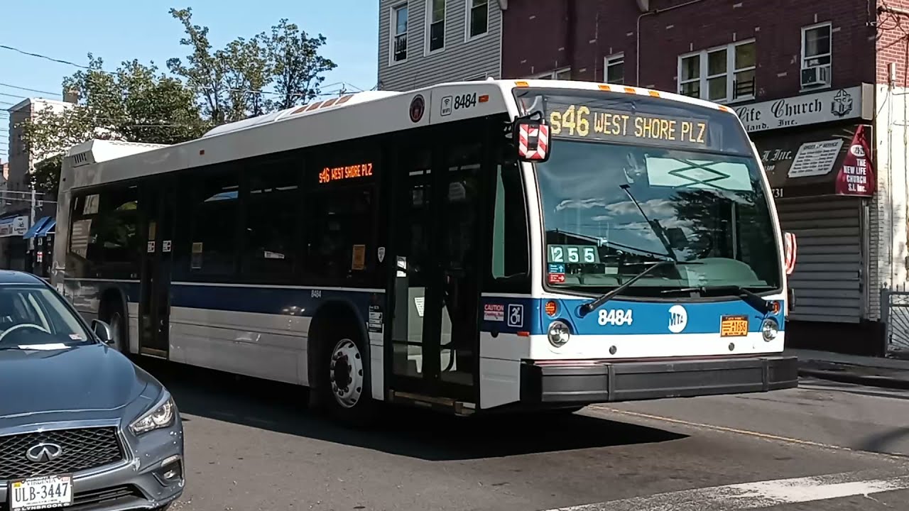 MTA NYCT Bus: 2015 NovaBus LFS #8484 On the S46 - YouTube