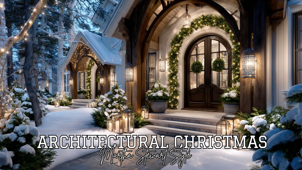 Architectural Christmas Entryway | Martha Stewart’s Bold Structural ...