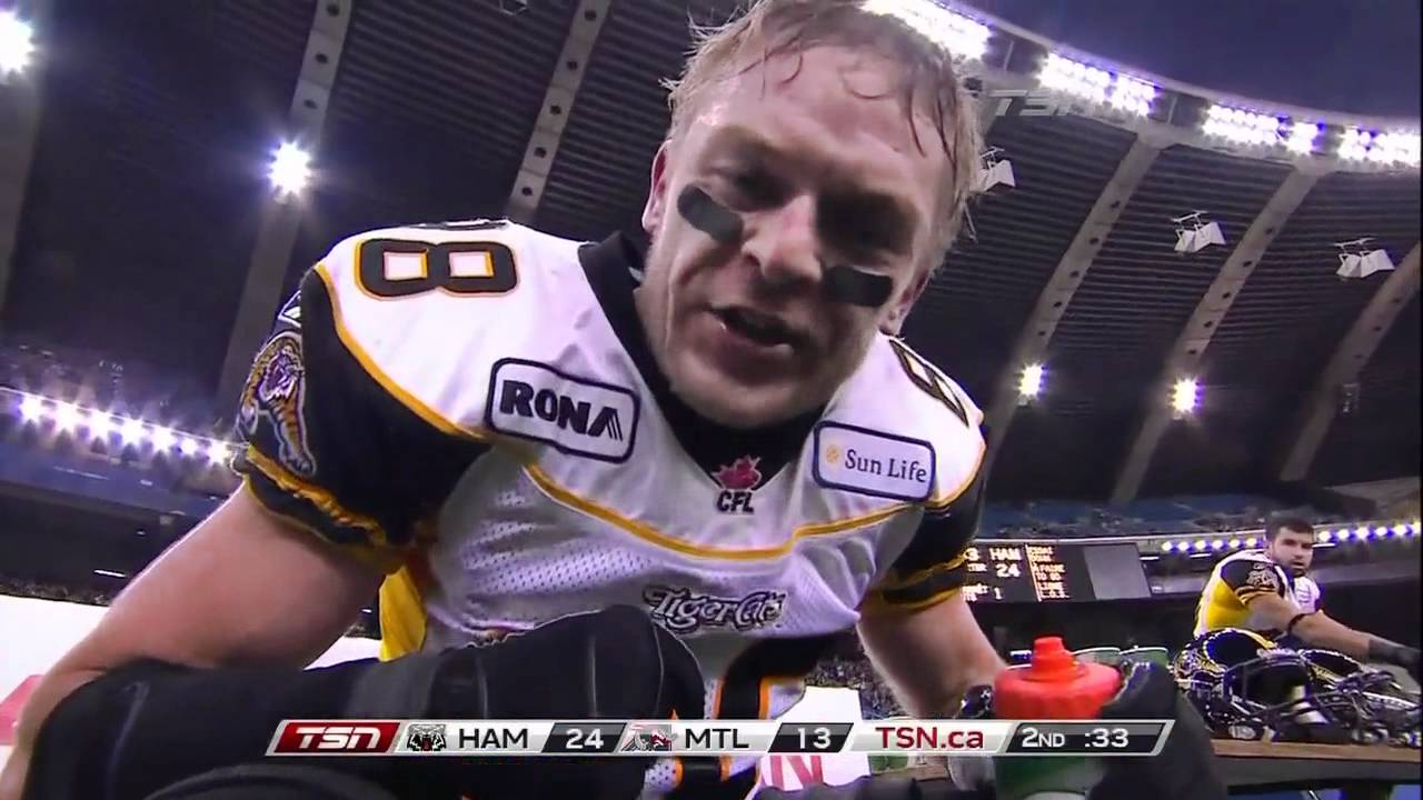 CFL Dave Stala's TD Grab Dedicated to Jake Rayner - YouTube