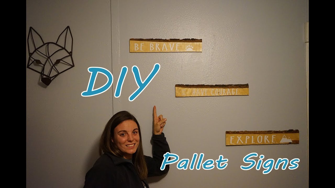 How To Make Pallet Signs - YouTube