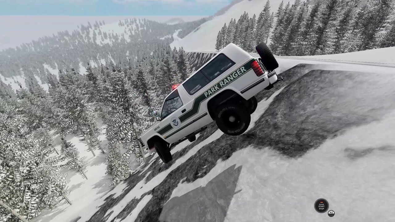 TERRIBLE SKIDS ON THE WINTER ROAD #4 - BeamNG.drive - YouTube
