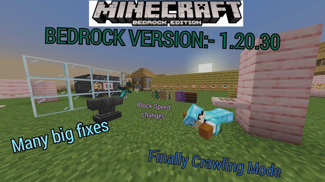 FINALLY RELEASED CRAWLING MODE IN BEDROCK EDITION A JAVA PARITY MINECRAFT 1.20.30 UPDATE - YouTube