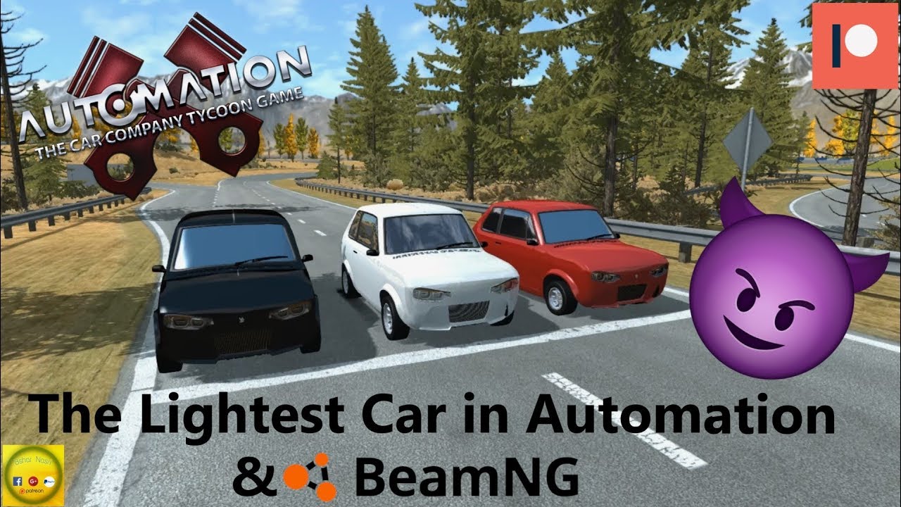 The Lightest Car i ever built in Automation Game. - YouTube