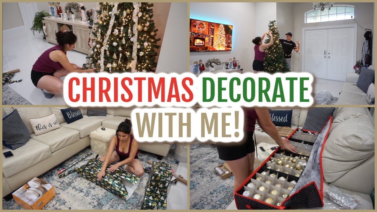 CHRISTMAS DECORATE WITH ME 2022! | Lets put up the tree :) - YouTube