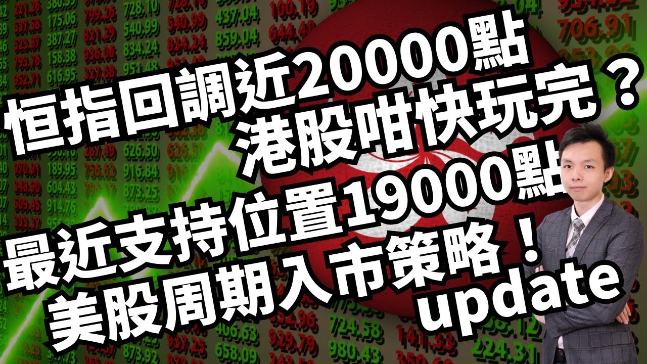 恒指回調近20000點港股咁快玩完？港股最近支持位置19000點！update 美股周期入市策略！︳QuantRaiser - YouTube