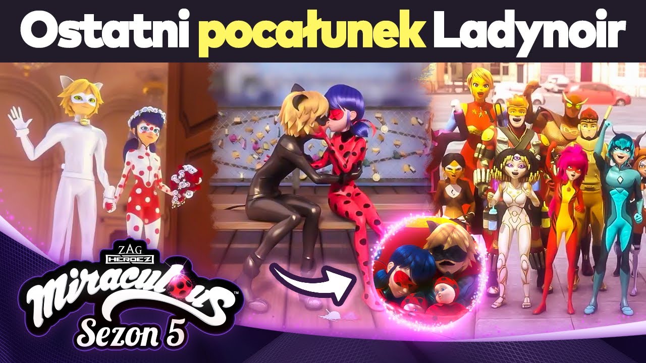 Biały Kot, ślub i ostatni pocałunek Ladynoir | MIRACULOUS SEZON 5 ...