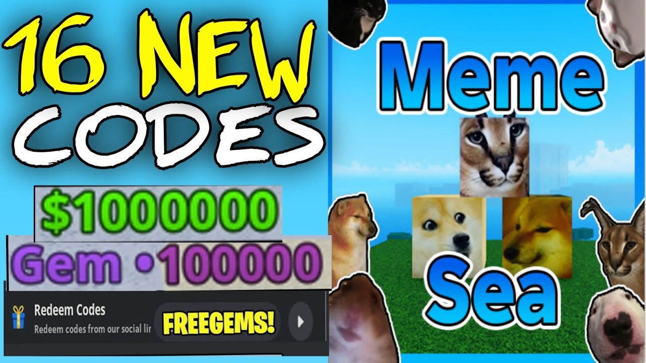 16 NEW CODES ️MEME SEA CODES SEPTEMBER 2024 | ROBLOX MEME SEA CODES ...