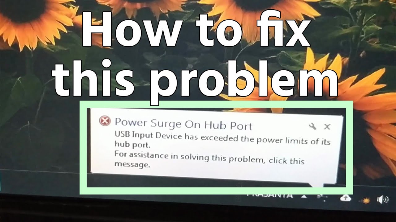 Power surge on hub port Windows 7/8/10|| how to fix this problem|| 100 ...