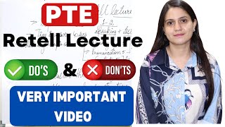 PTE Speaking Retell Lecture | Proven Strategies | Do's ... | Doovi