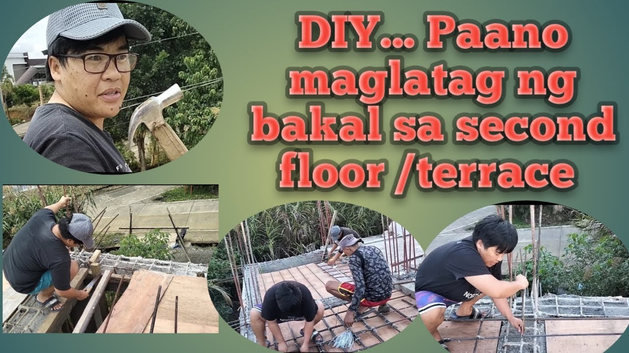 Paano mag lagay ng bakal sa second floor slab./Terrace. - YouTube