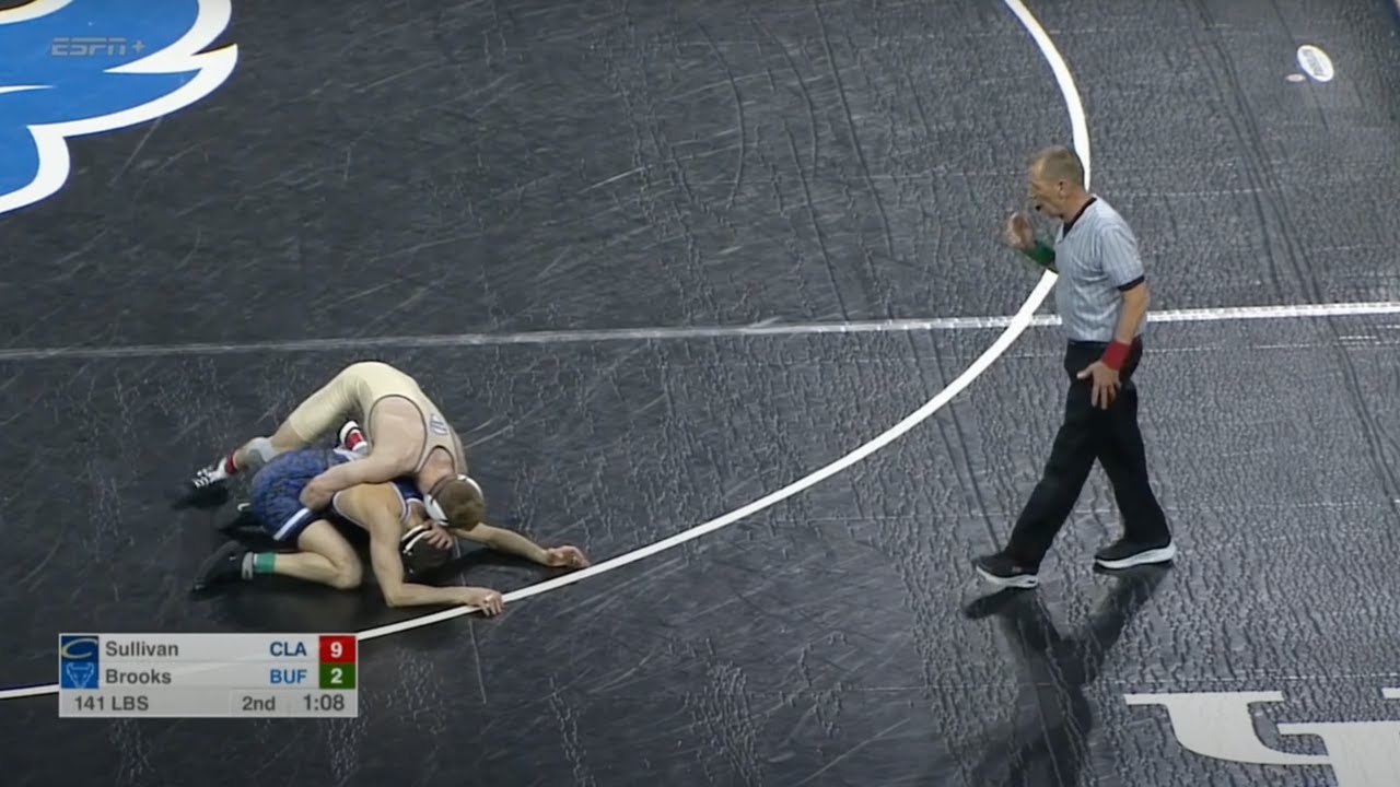 141lbs Ryan Sullivan (Clarion) vs Caleb Brooks (Buffalo) - YouTube