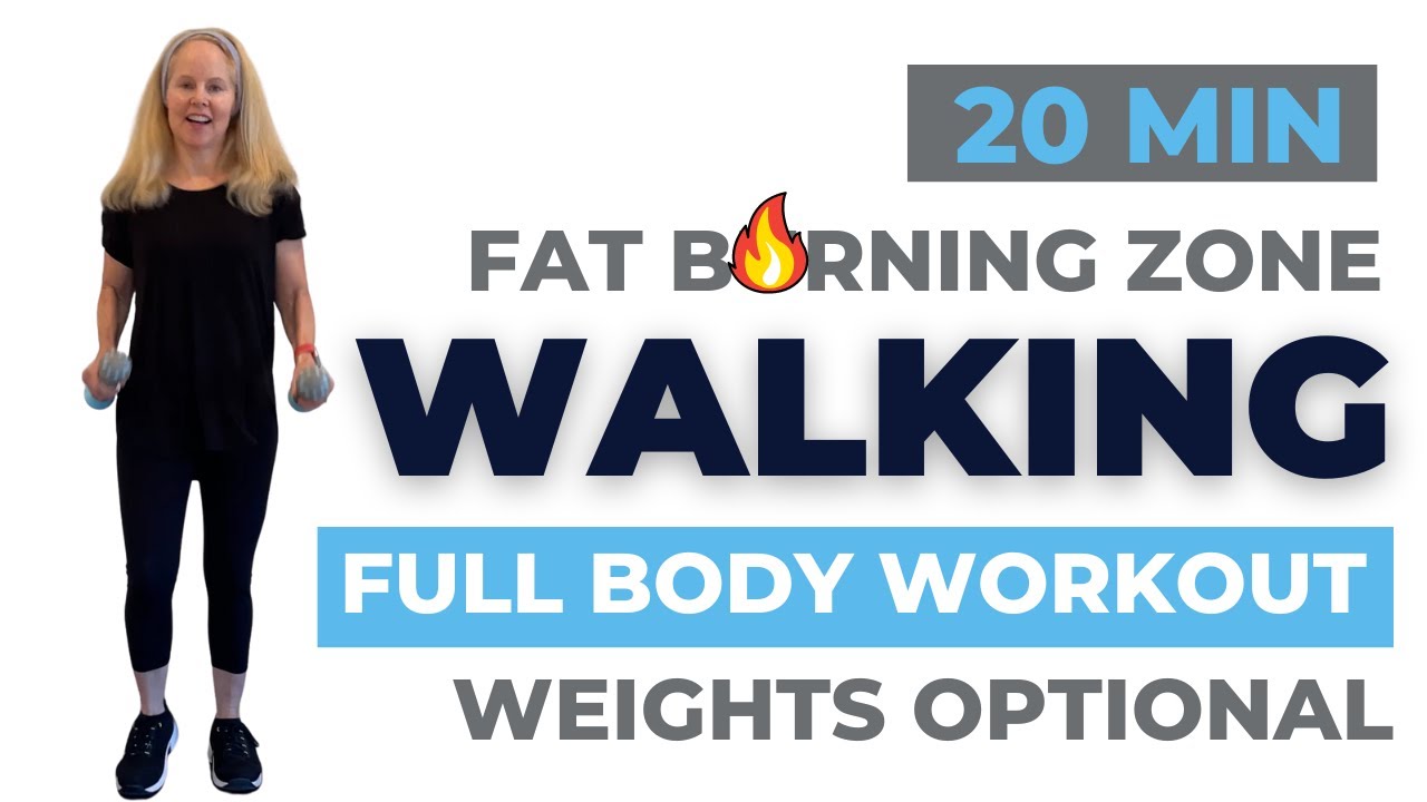 20 Minute Walk At Home | Full Body Low Impact Fat Burning Cardio ...