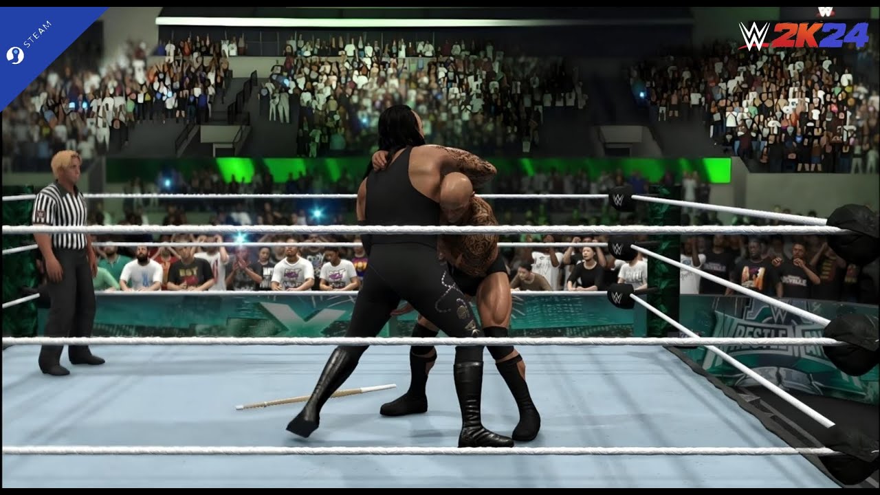 WWE 2K24 - The Rock vs. Undertaker - No Disqualification Match #wwe # ...