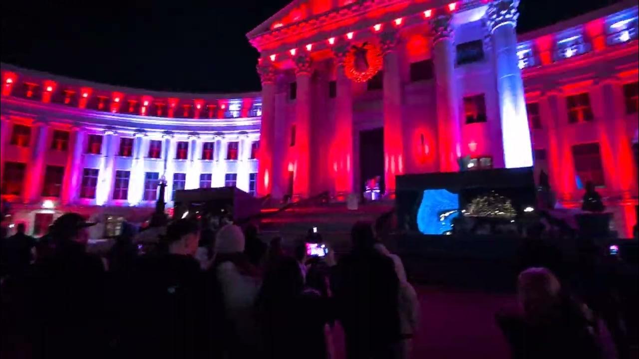 Christmas lights, Denver Building Civic Center Park - YouTube