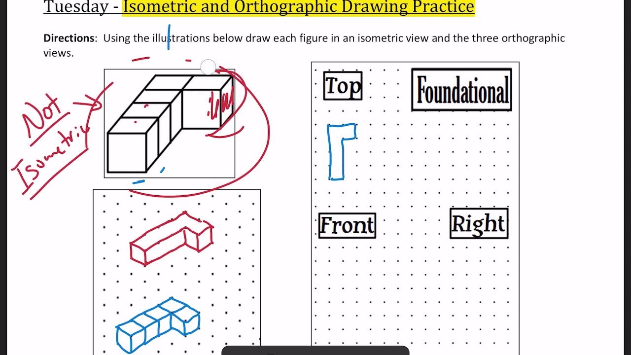 Isometric, Orthographic, and Foundational Drawings - YouTube