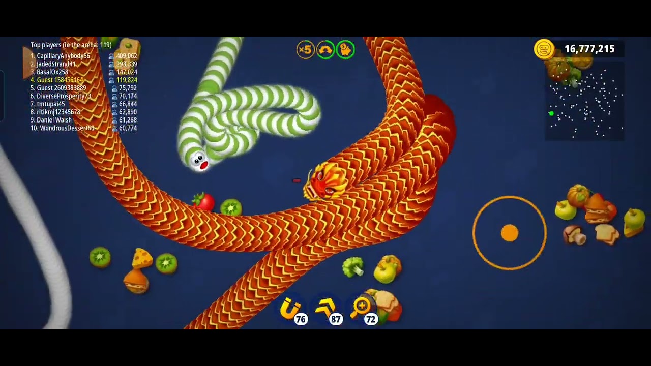 Worms Zone Danger Red Dragon Snake Trap WormsZone Tiny Wormeio. - YouTube