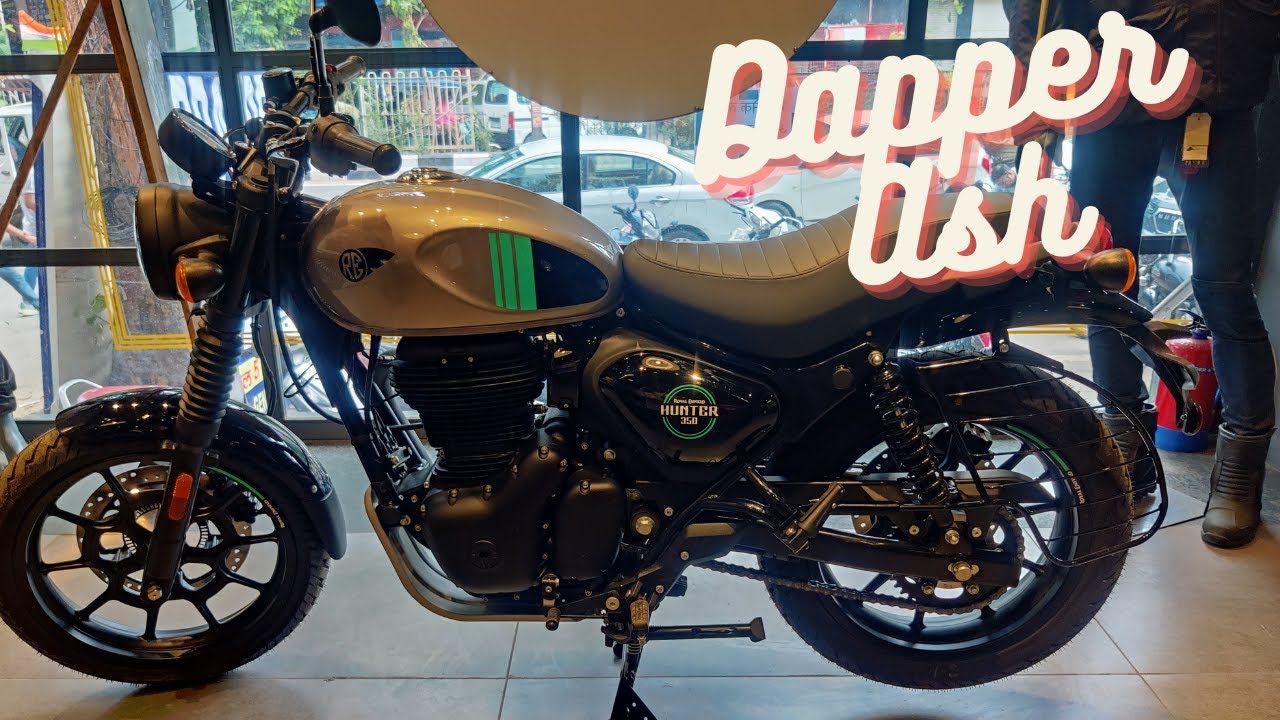 Taking delivery of Royal Enfield Hunter 350 || Dapper Ash || Accesories ...