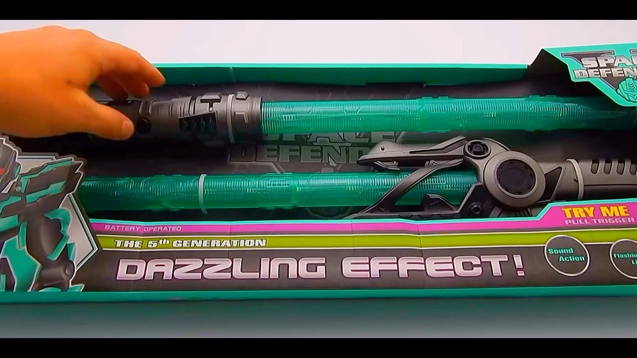 Space defender LASER SWORD SET - YouTube