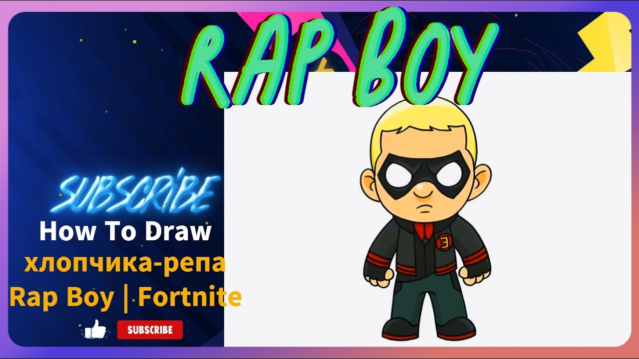 Draw Rap Boy from Fortnite | Step-by-Step Tutorial 🎧🎮 - YouTube