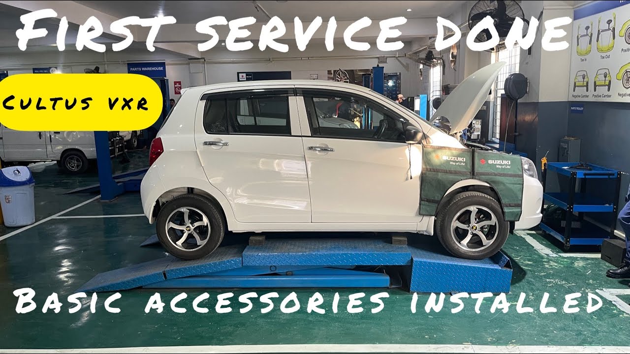 Basic accessories installed | speed test | Car first service done - YouTube