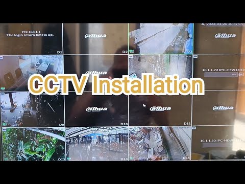 CCTV installation with monitor - YouTube