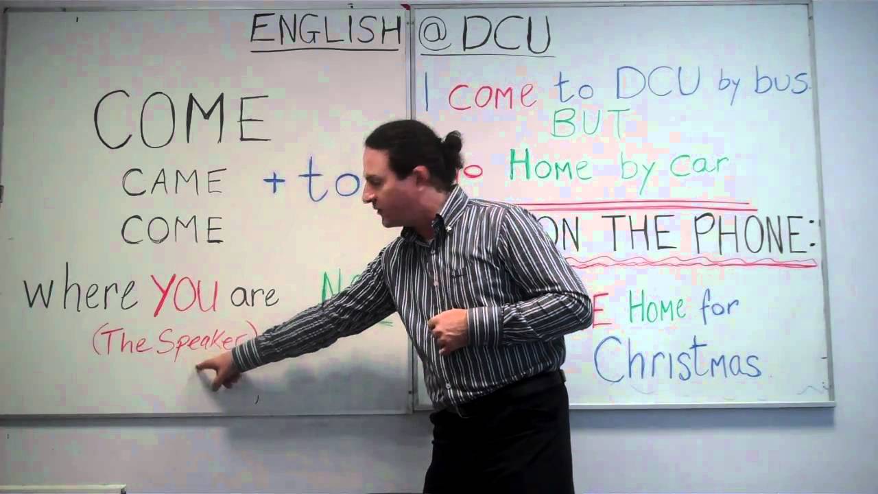 Alan - English at Dublin City University - The verb 'to come' - YouTube