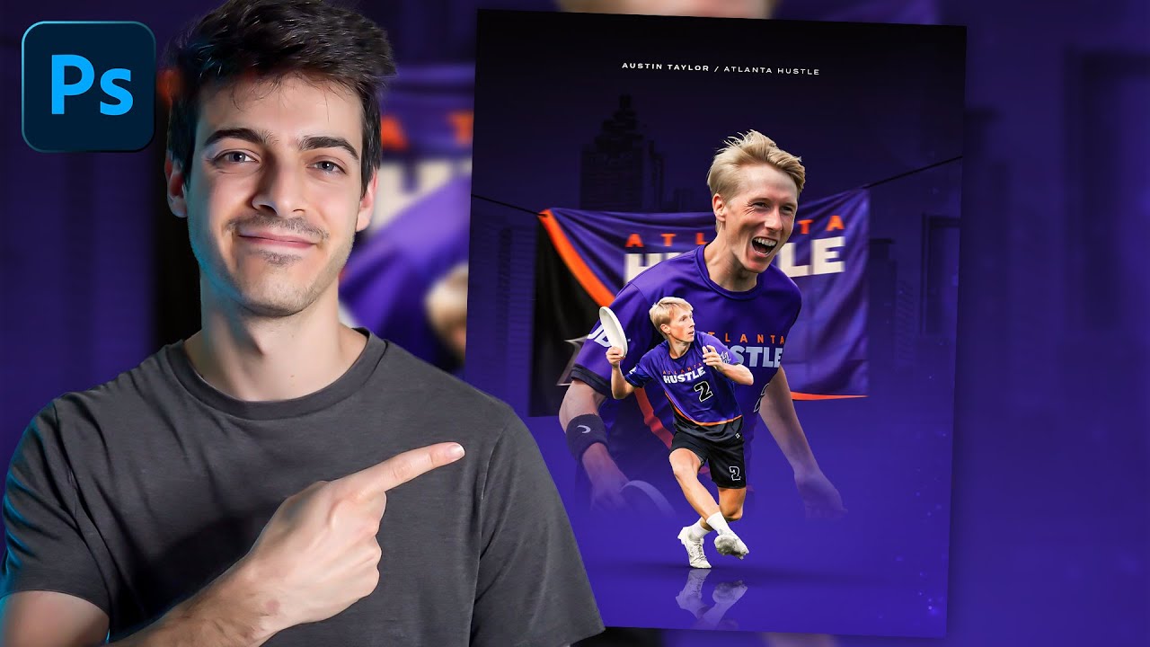 30 Minute Sports Poster Challenge: Real Time Design Episode 2 - YouTube