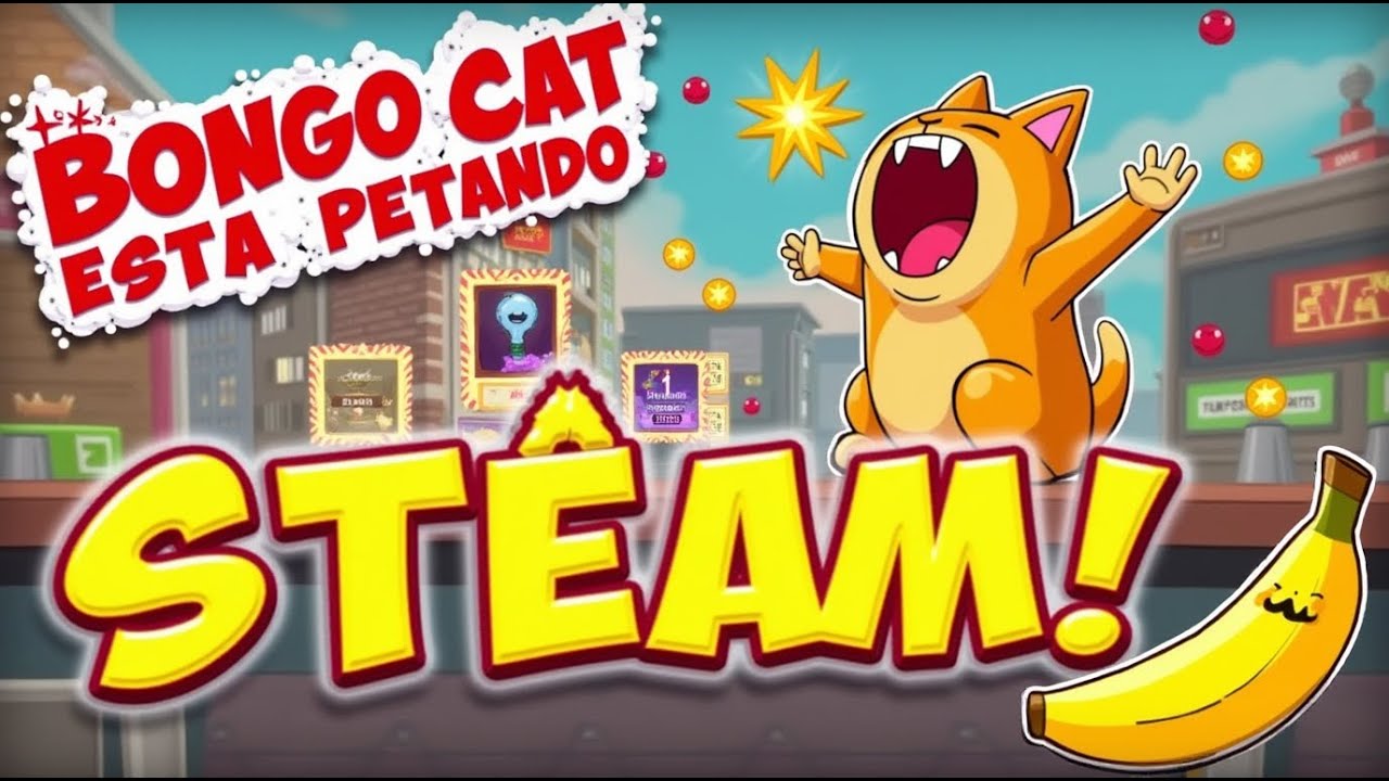 🎉🐱 ¡Bongo Cat en Steam! 🥁🔥 ¿El nuevo Banana? 🍌🧢 - YouTube