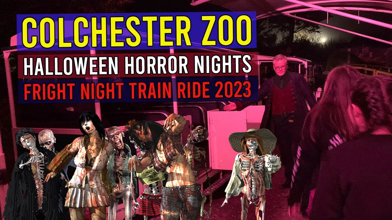 Colchester Zoo Halloween Horror Nights Train Ride - YouTube