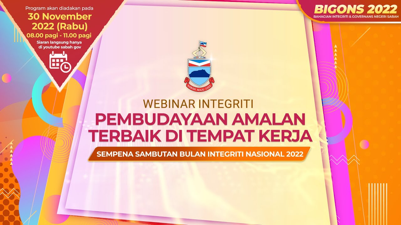 WEBINAR INTEGRITI PEMBUDAYAAN AMALAN TERBAIK DI TEMPAT KERJA - YouTube