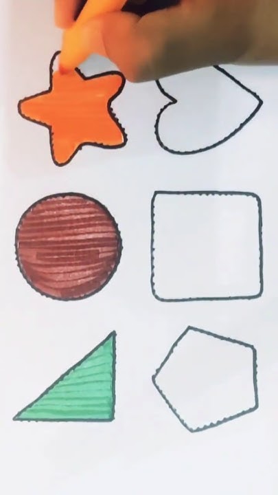 Learn 2d Shapes , Drawing , Colouring , Heart Shapes #Shorts #Tranding ...