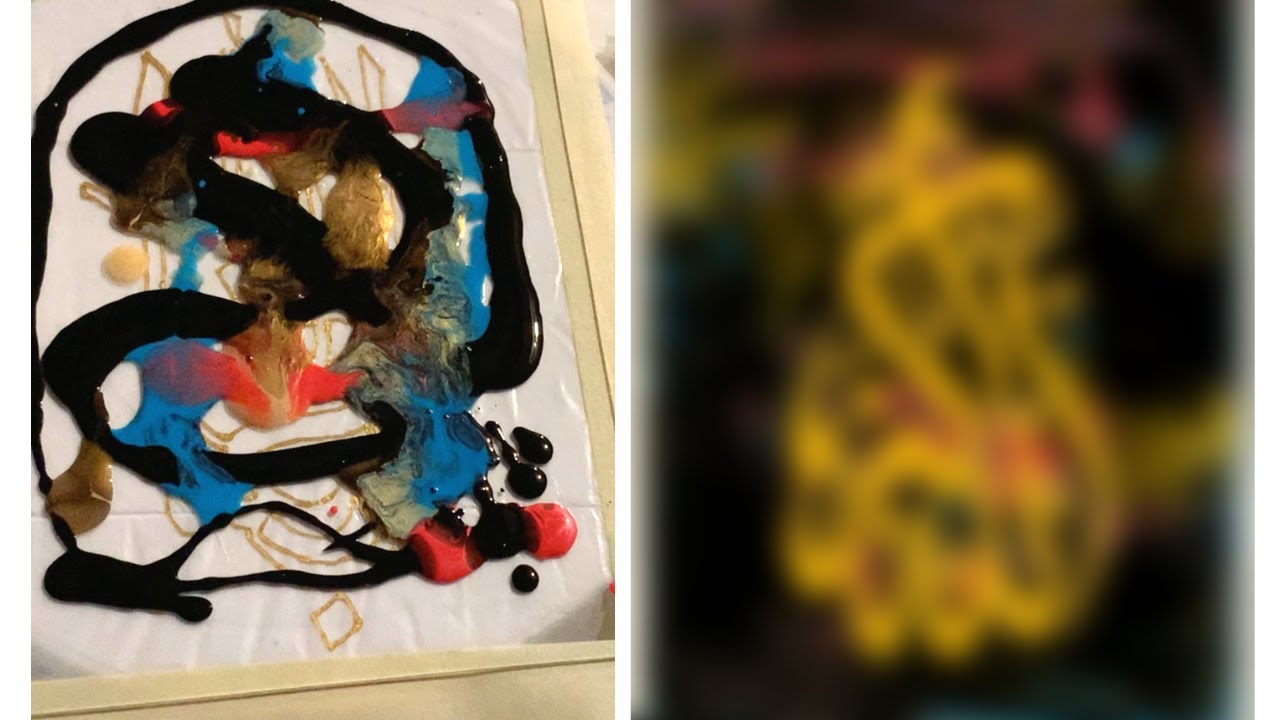 FLUID ART ON GLASS | Arabic Calligraphy in Gold | Bibi Fatima Tasbi ...