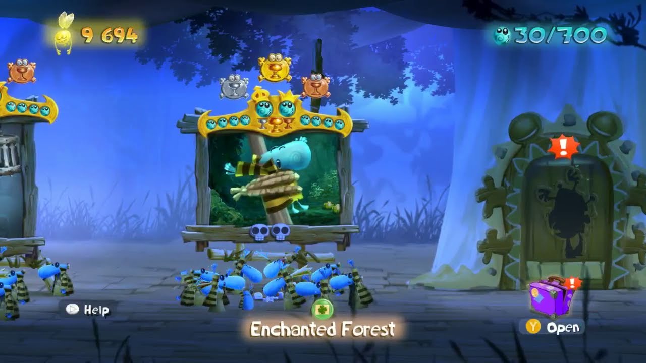 Walkthrough: Rayman Legends 100% - Enchanted Forest - YouTube