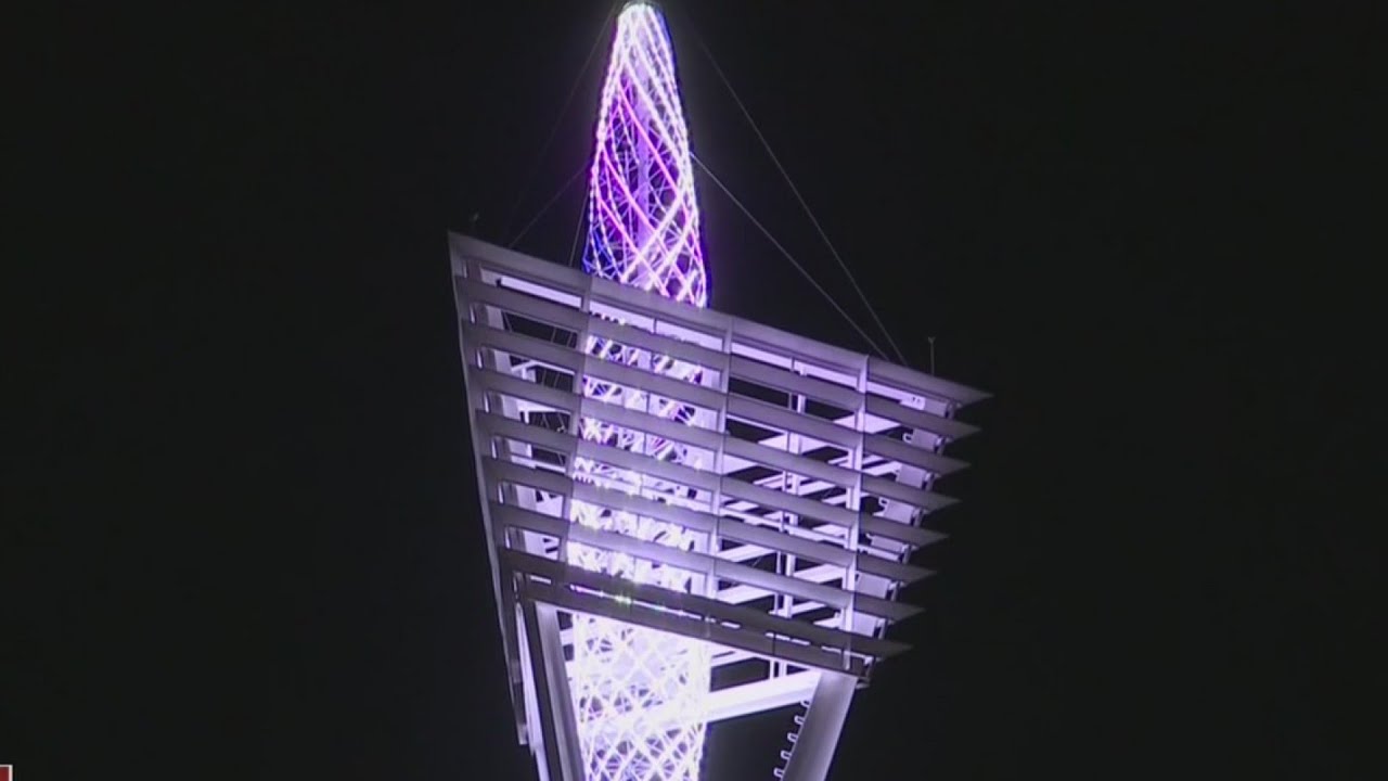 Odessa Spire lighting ceremony - YouTube