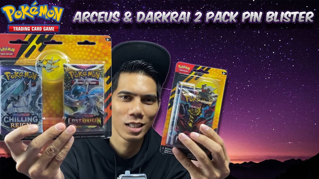 Pokémon TCG: Arceus & Darkrai 2 Pack Pin Blister - YouTube