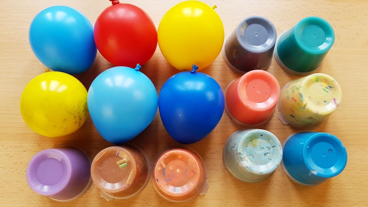 Mixing Old Slime With Stuff From Balloons - Slime Smoothie #3 - YouTube