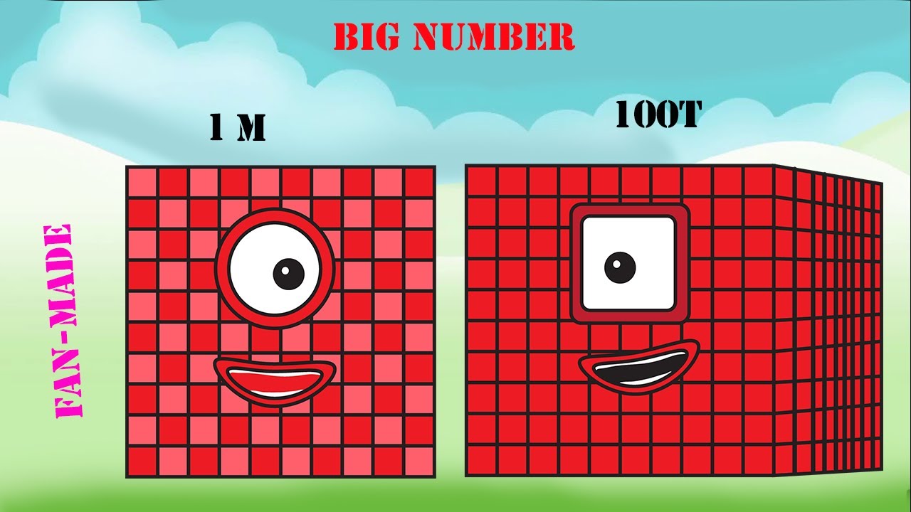 Numberblocks 1000 Big Number Fan-made 100t, 1M !!! 2 New Numberblocks ...