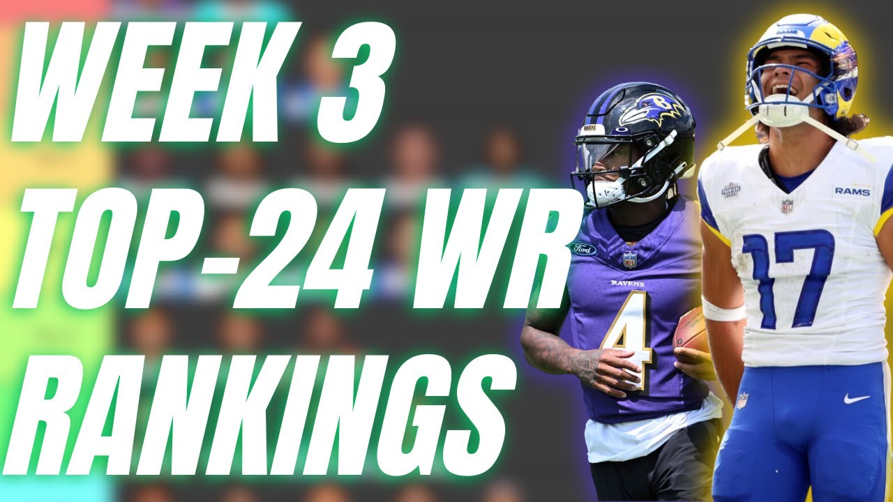 Week 3 Top-24 WR Rankings & Tiers | 2023 Fantasy Football - YouTube