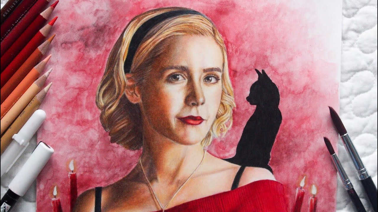 Drawing Sabrina Spellman ~ Chilling adventures of Sabrina - YouTube